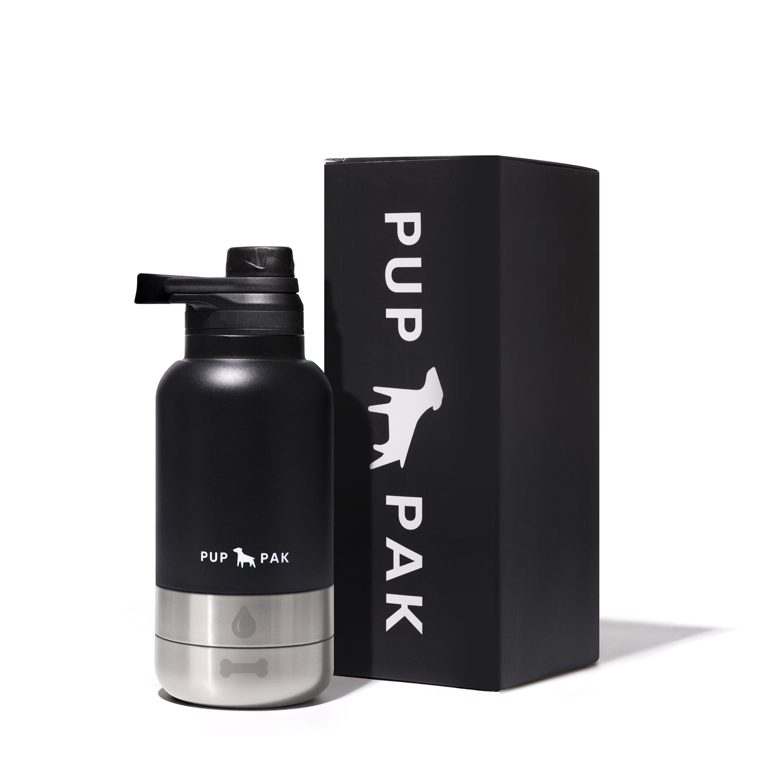 Pup Pak® Dog Water Bottle w/ Detachable Bowls